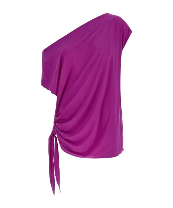 Goldbergh Zaira Draped Mini Beach Dress - Purple