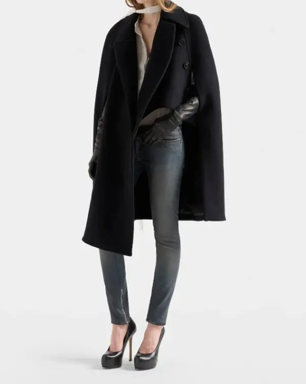 7 For All Mankind Double-breasted Wool Shawl