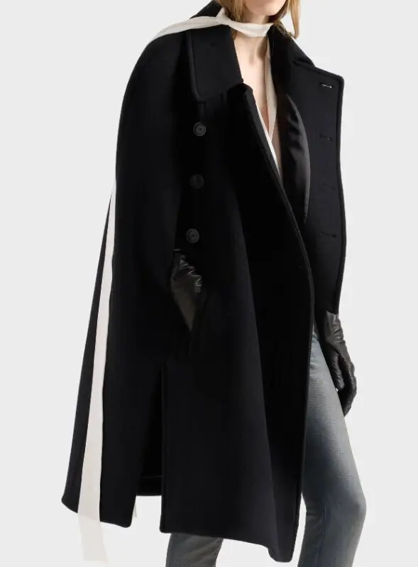 7 For All Mankind Double-breasted Wool Shawl