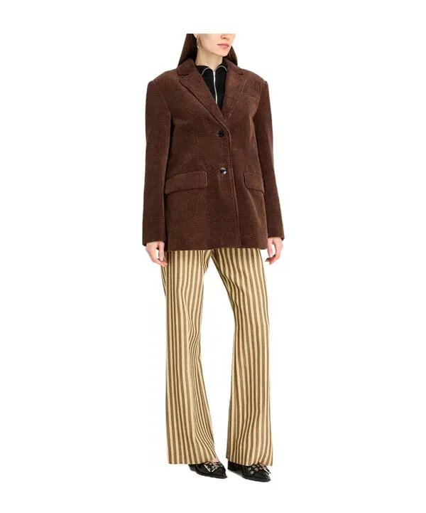 GANNI Minimalist Corduroy Blazer