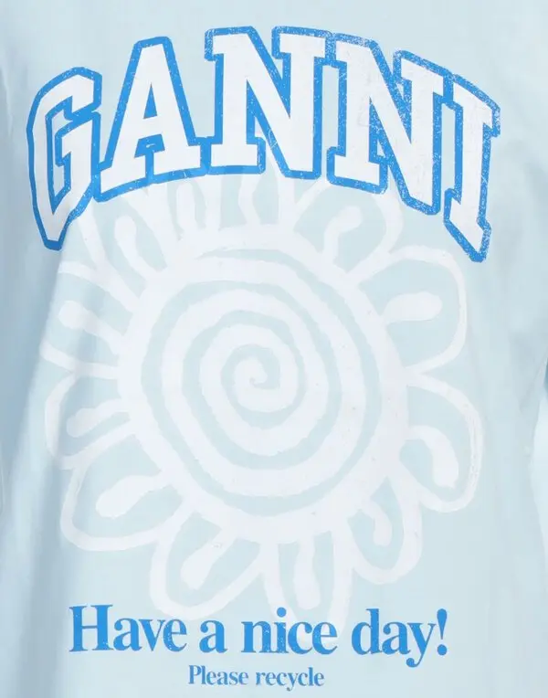 GANNI Printed Short-sleeve T-shirt