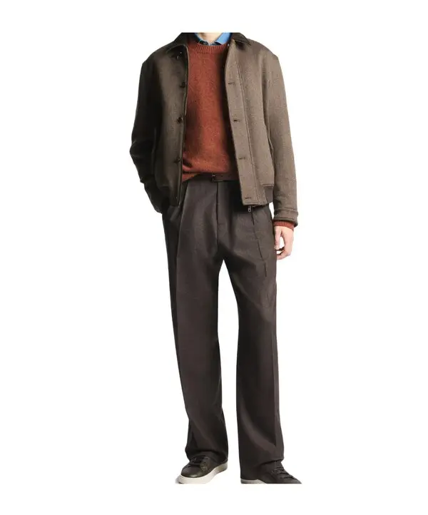 FAY Corduroy-collar Lobster-clasp Bomber Jacket