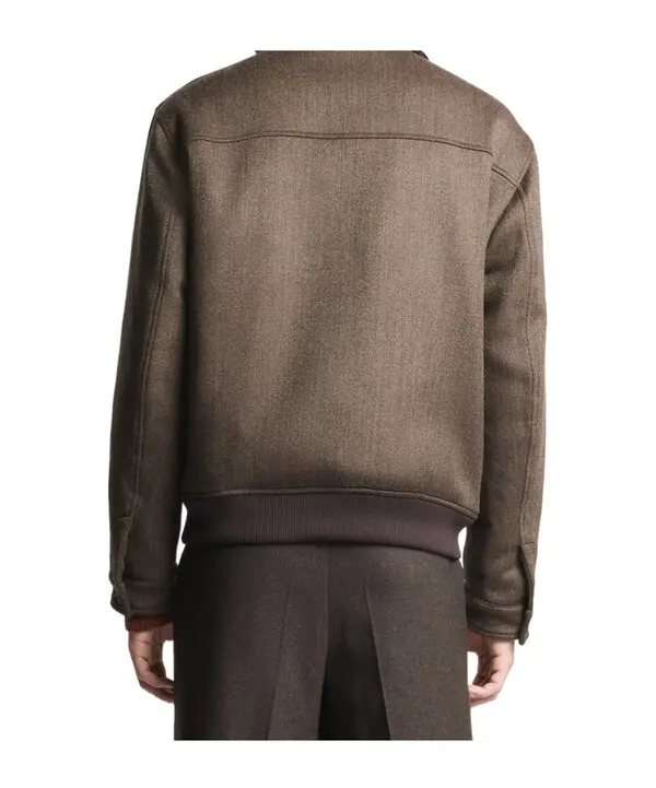 FAY Corduroy-collar Lobster-clasp Bomber Jacket