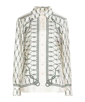 Tory Burch Base Collared Long-sleeve Shirt