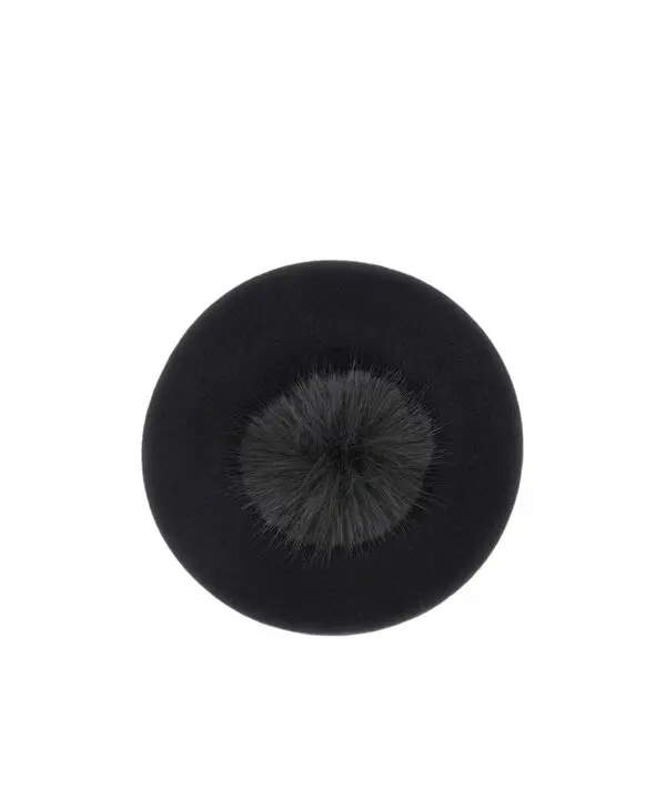 Borsalino Pompom-detail Wool Beret