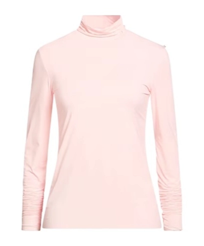 Sportmax High-neck Long-sleeve T-shirt - Pink