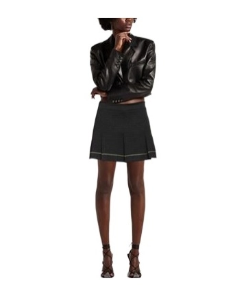 GANNI High-waisted Pleated Mini Skirt