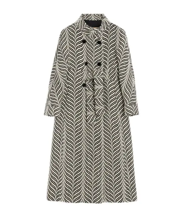 Valentino Garavani Long-sleeved Double-breasted Coat - Black