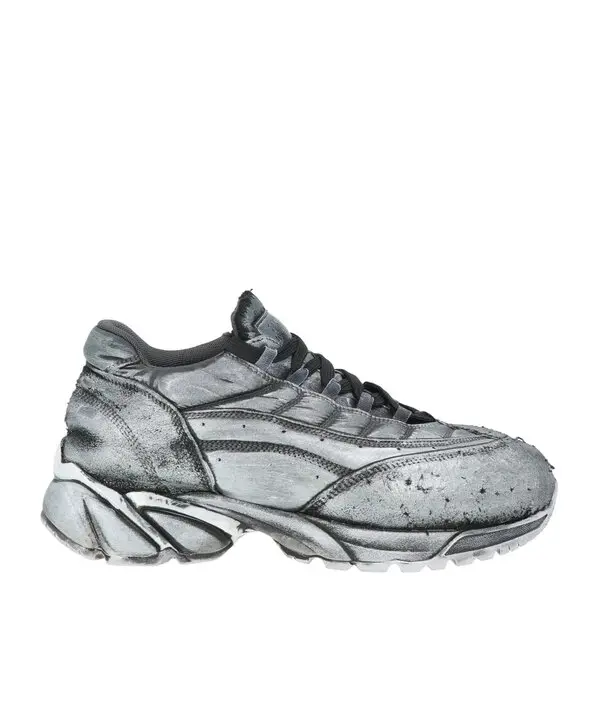 MAISON MARGIELA Low-top Sneakers In Metallic Finish - Gray