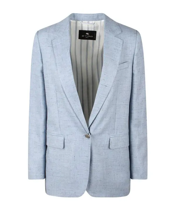 Etro Speckled Buttoned Blazer