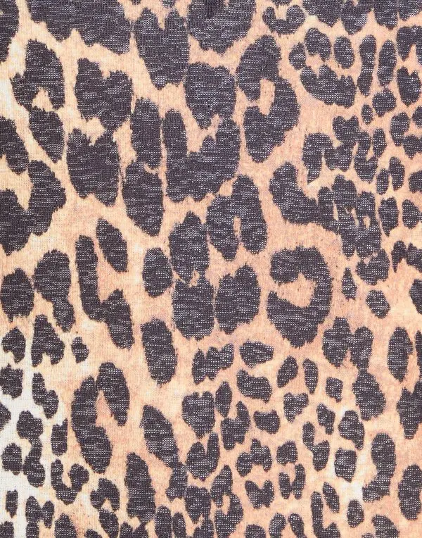 GANNI Leopard Print Long-sleeve T-shirt
