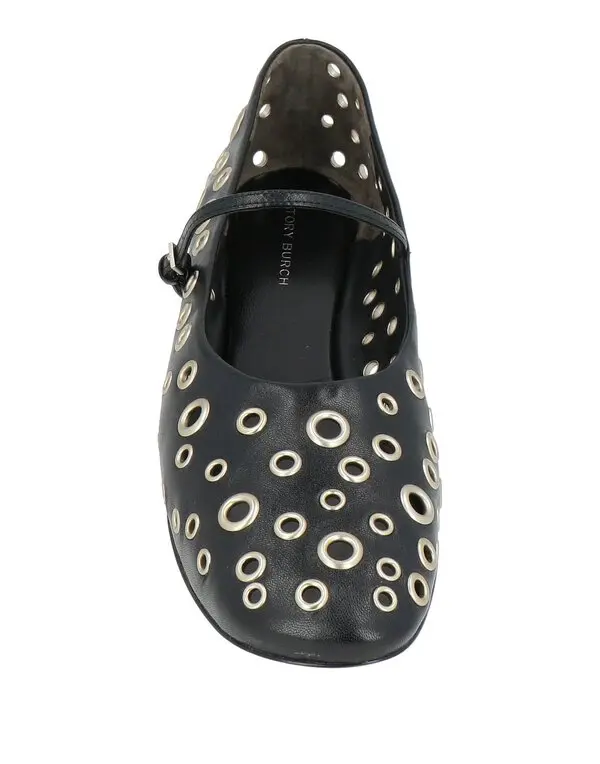 Tory Burch Leather Perforated Mary Jane Flats