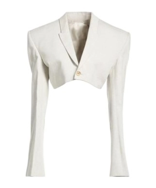 Rick Owens Cropped Blazer - White
