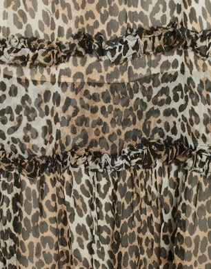 GANNI High-waisted Long Leopard-print A-line Skirt