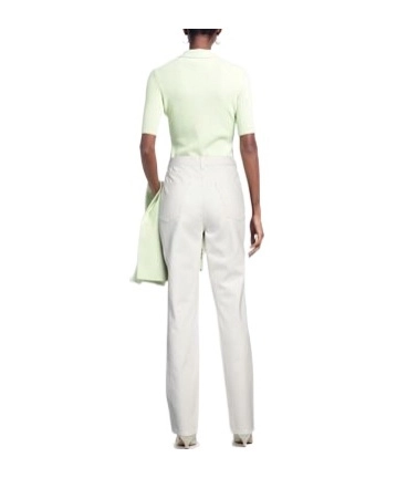 Tory Burch High-waisted Straight-leg Trousers - White