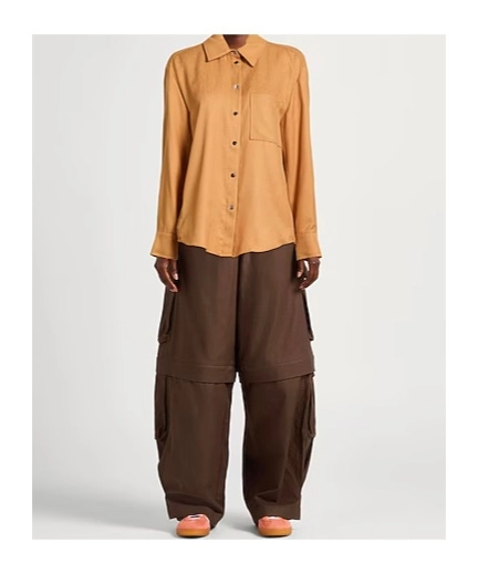 MAXCO. Max&co. Plain Twill Shirt With Classic Collar