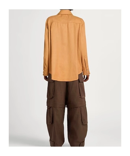 MAXCO. Max&co. Plain Twill Shirt With Classic Collar