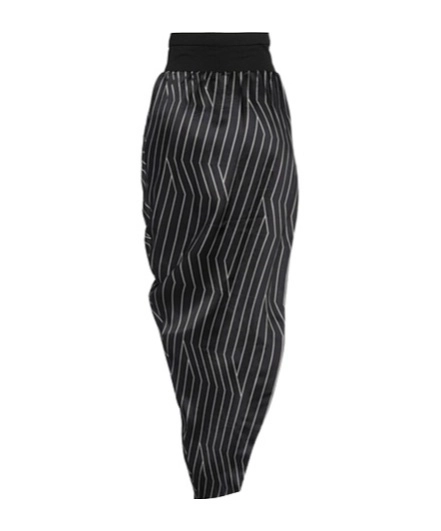 Rick Owens Striped Satin Bodycon Skirt - Black