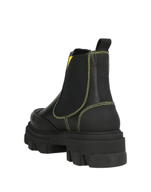 GANNI Round-toe Platform Leather Boots