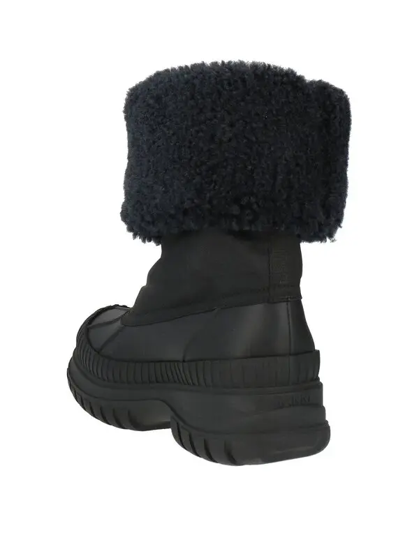 GANNI Fleece Platform Ankle Boots