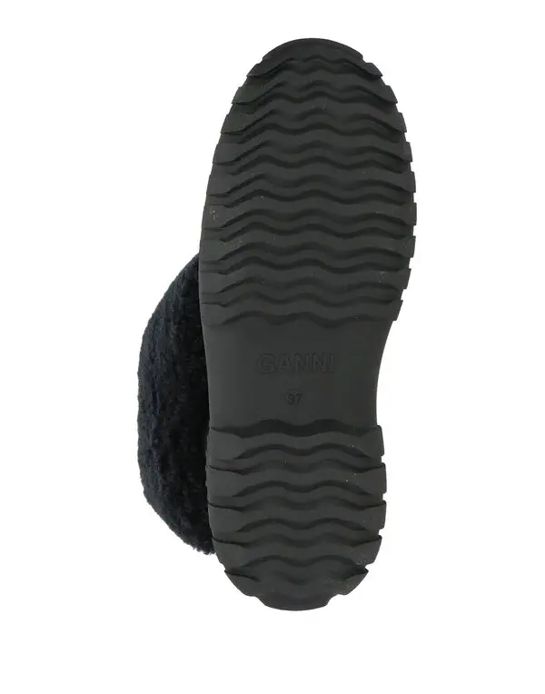 GANNI Fleece Platform Ankle Boots