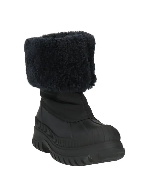 GANNI Fleece Platform Ankle Boots