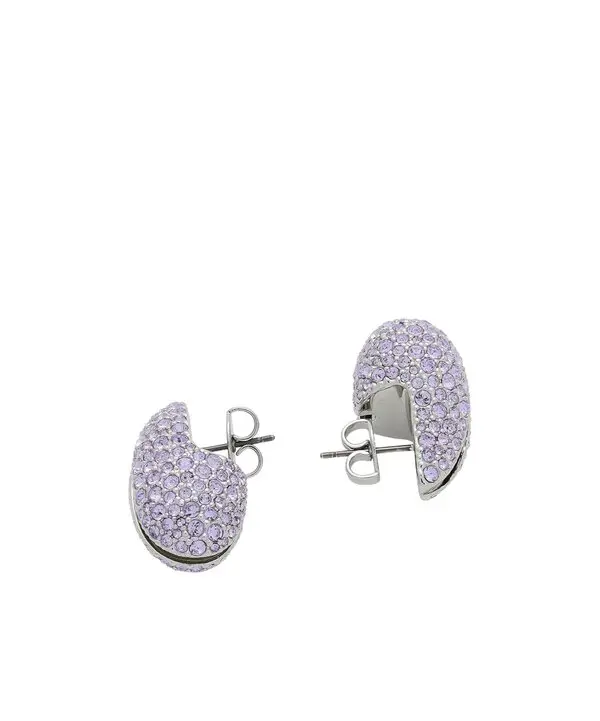 Tory Burch Crystal Embellished Stud Earrings - Gray