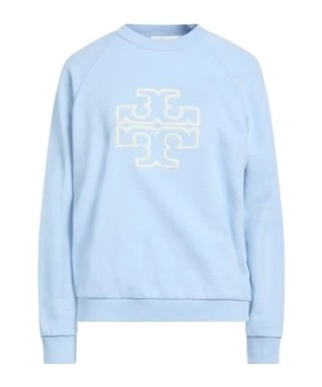 Tory Burch Crew Neck Raglan-sleeve Sweatshirt - Blue