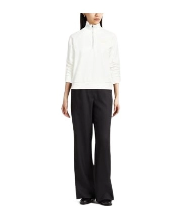 Tory Burch Stand-collar Half-zip Long-sleeve Sweatshirt