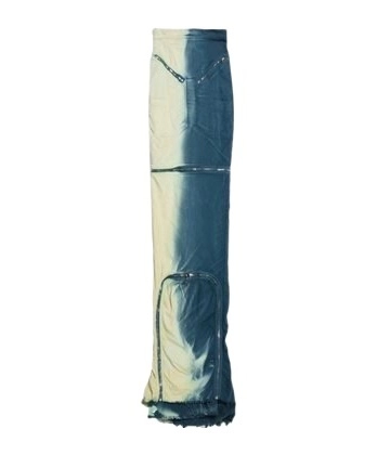 Rick Owens Gradient Denim Maxi Skirt - Blue