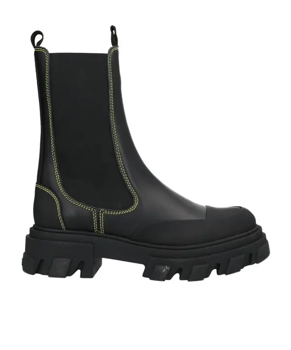 GANNI Chelsea Platform Ankle Boots - Black