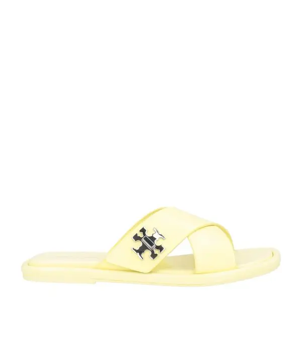 Tory Burch Minimalist Shiny Leather Sandals - Yellow