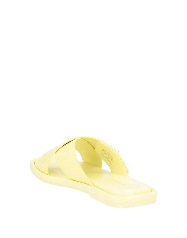 Tory Burch Minimalist Shiny Leather Sandals - Yellow
