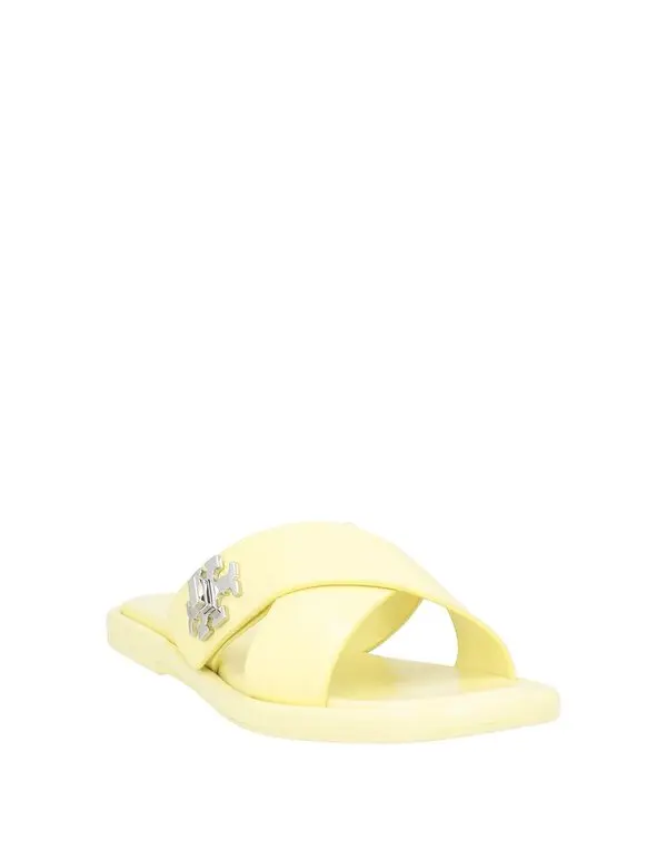 Tory Burch Minimalist Shiny Leather Sandals - Yellow
