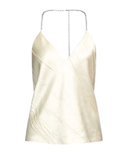 Sportmax Satin Sleeveless Top - White