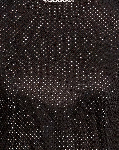 Sportmax Turtleneck Mesh Top With Crystal Appliqués