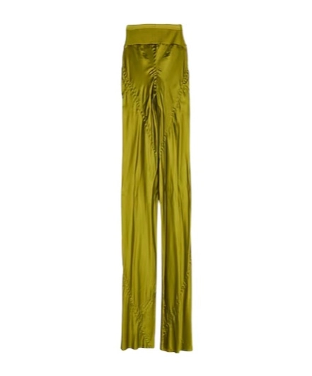 Rick Owens High-waisted Loose Satin Trousers - Brown