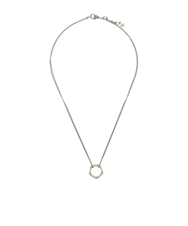 Tory Burch Fashion Metal Pendant Necklace - Gray