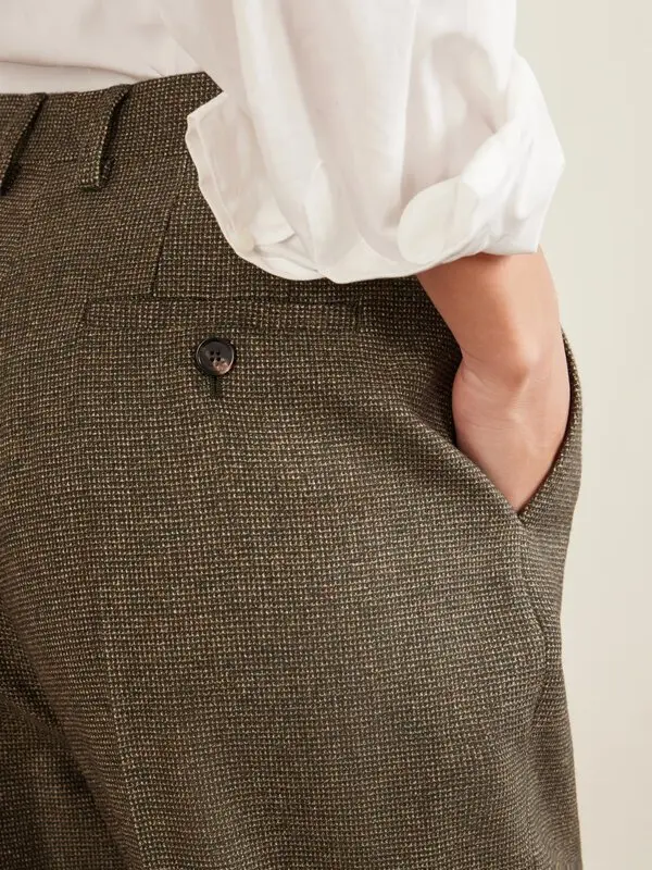Loro Piana Wool And Cashmere Blend Cropped Straight-leg Pants