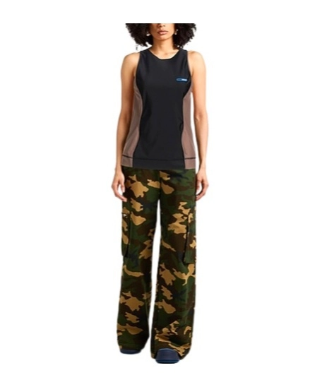 GANNI Two-tone Sleeveless T-shirt