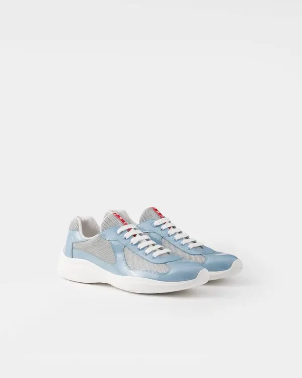 Prada Patent Leather And Technical Fabric America's Cup Sneakers