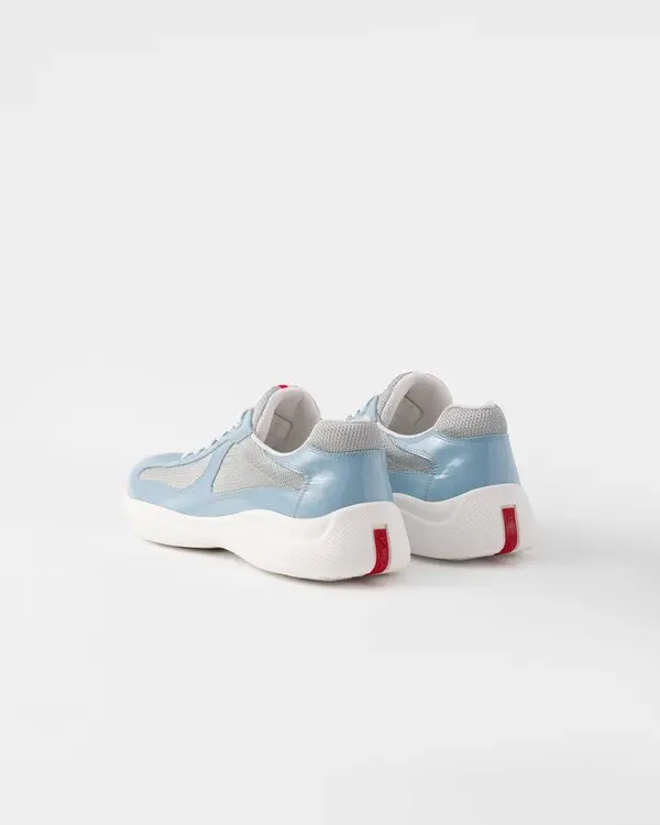 Prada Patent Leather And Technical Fabric America's Cup Sneakers