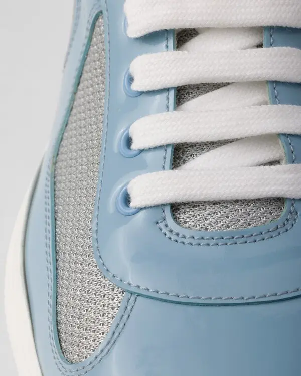 Prada Patent Leather And Technical Fabric America's Cup Sneakers