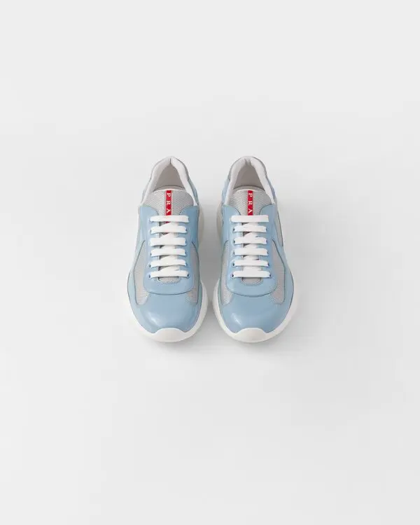 Prada Patent Leather And Technical Fabric America's Cup Sneakers