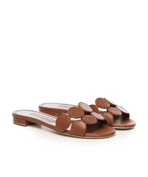 Manolo Blahnik Circle Slide Sandals