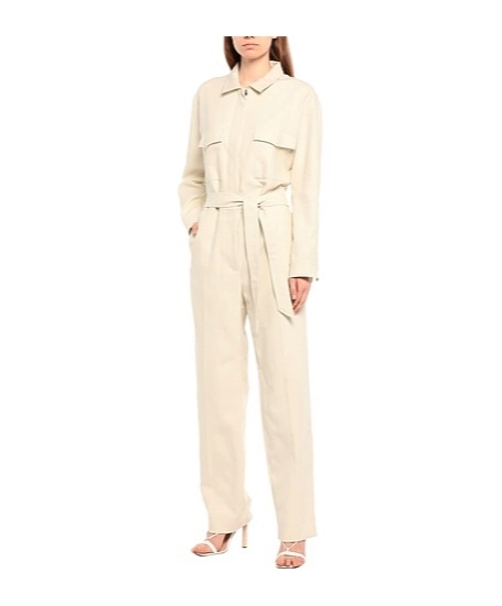 Max Mara Solid-color Jacket Jumpsuit - Nude