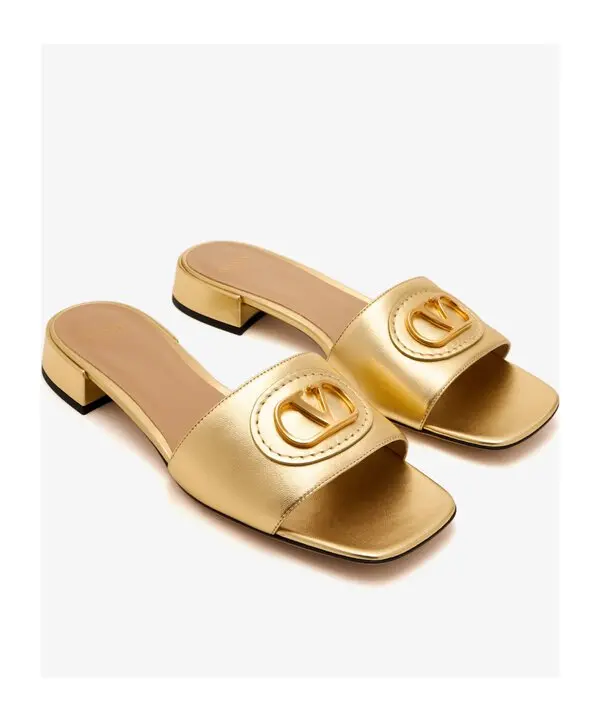 Valentino Garavani Vlogo Plaque Slip-on Sandals