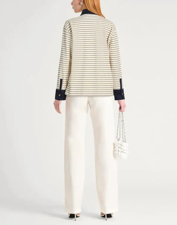 GANNI Striped Long-sleeve Shirt