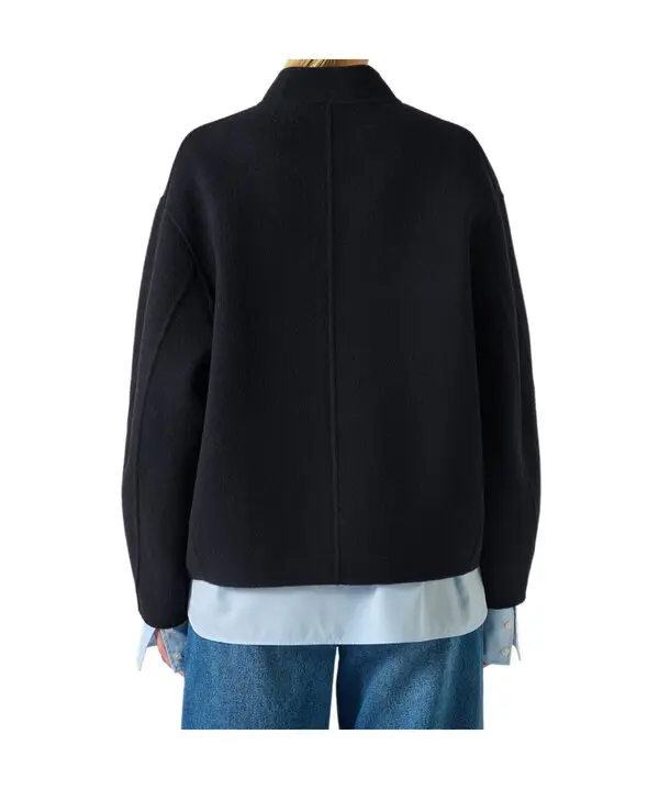 Soeur Short Coat With High Neck And Side Pockets