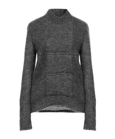 Max Mara Solid Long Sleeve Knit Sweater - Grey
